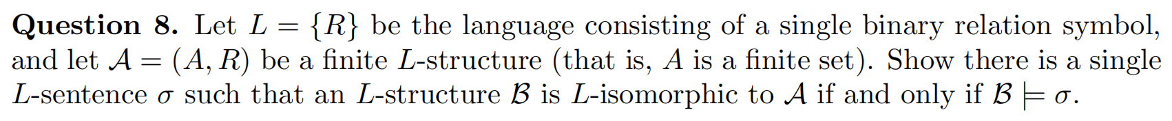 Solved Question 8. Let L={R} be the language consisting of a | Chegg.com