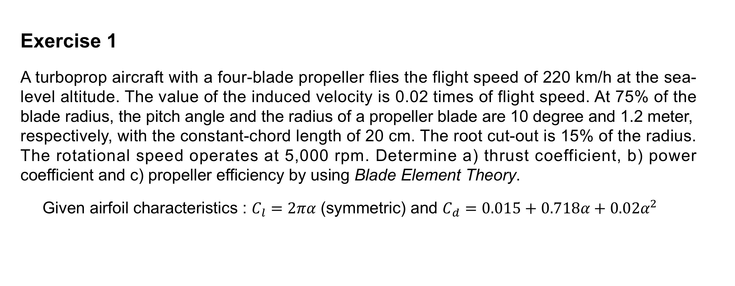 Solved A turboprop aircraft with a four-blade propeller | Chegg.com