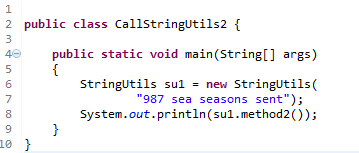 Solved 5 6 1 public class Stringutils { 2 private String | Chegg.com