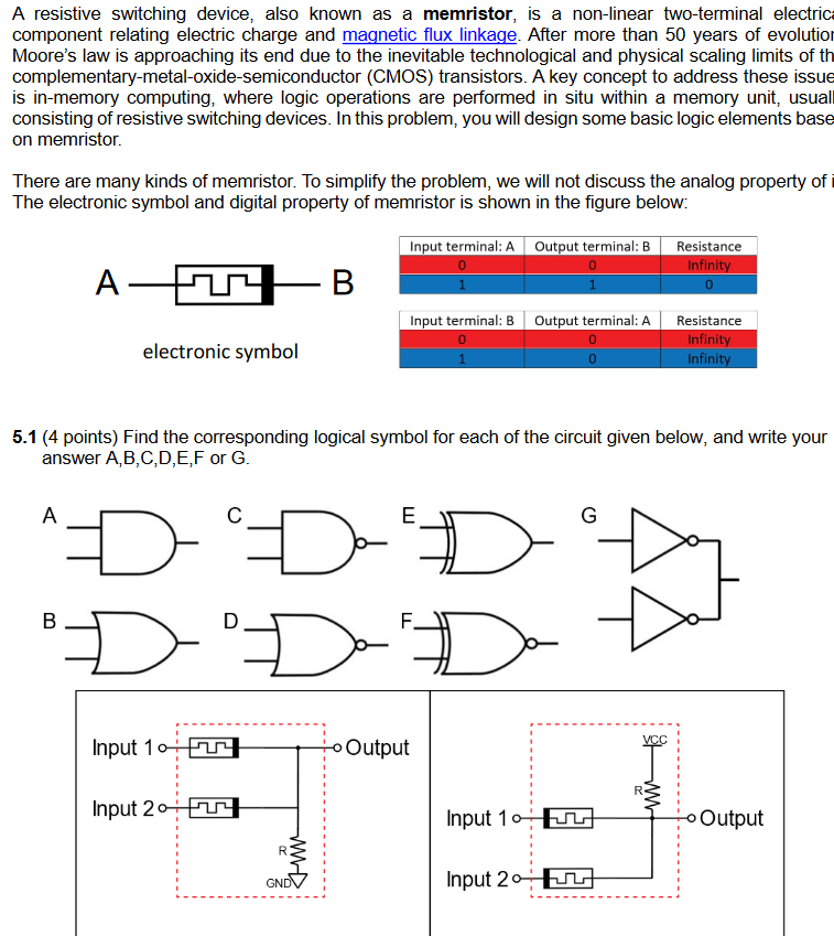 A resistive switching device, also known as a | Chegg.com