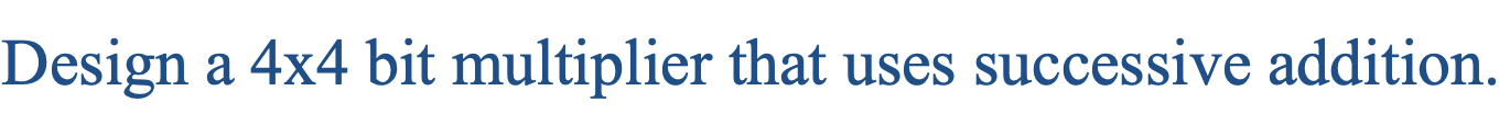 Solved Design a 4×4 bit multiplier that uses successive | Chegg.com
