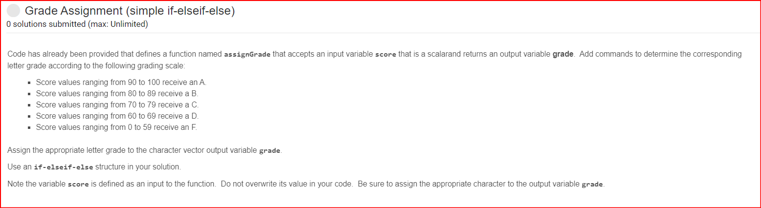 Solved letter grade according to the following grading | Chegg.com