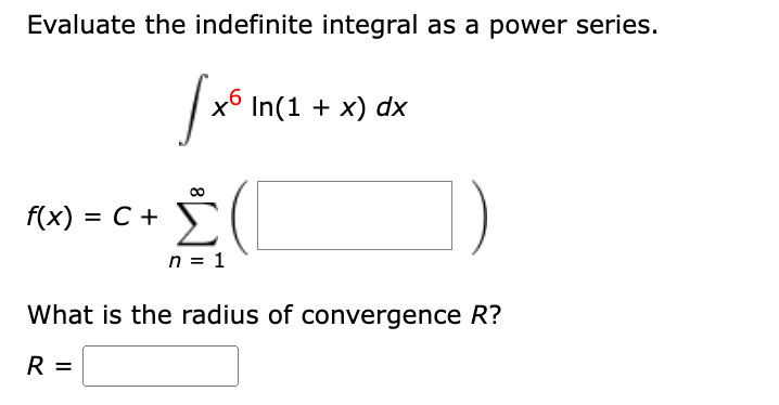 Solved Evaluate the indefinite integral as a power | Chegg.com