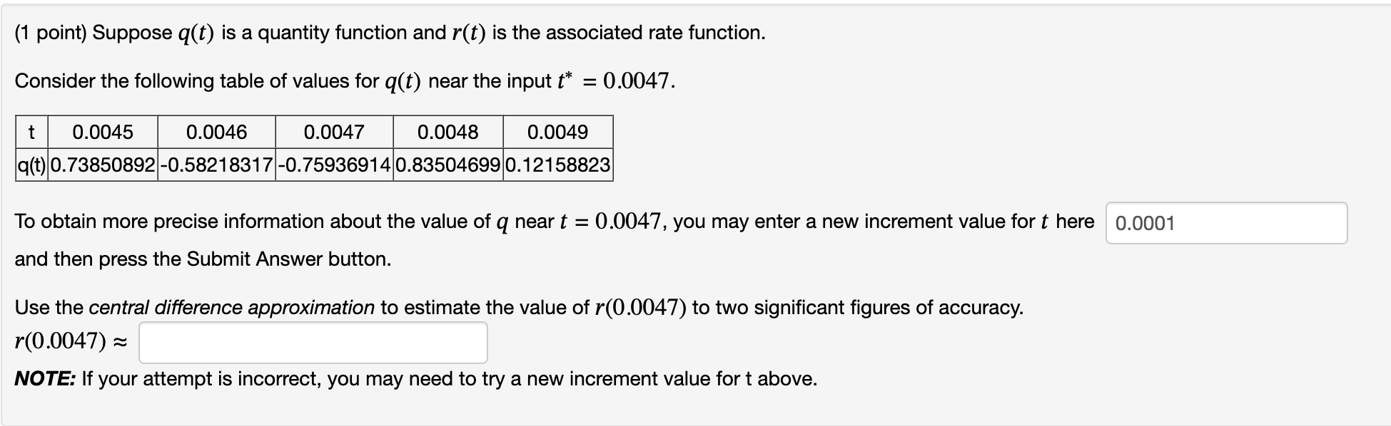 Solved Suppose 𝑞(𝑡) is a quantity function and 𝑟(𝑡) is | Chegg.com