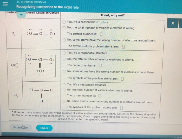 Solved Recognizing exceptions to the octet rule moleCU posed | Chegg.com