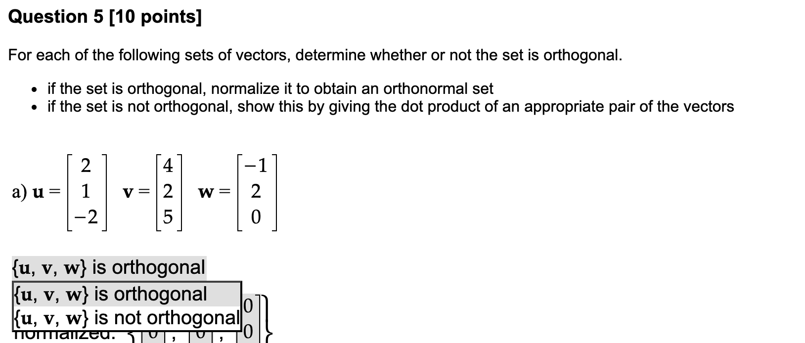 Solved Question 5 [10 points] For each of the following sets | Chegg.com