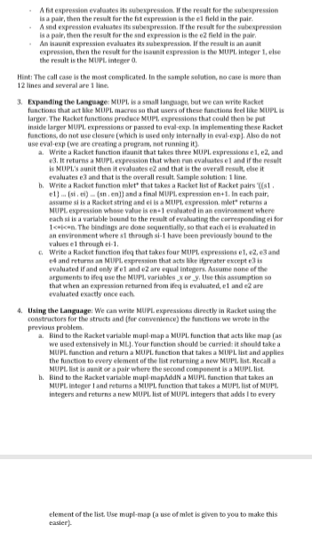 racket programming: Hi, I'm having trouble completing | Chegg.com