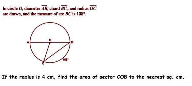 Solved In circle O, diameter AB, chord BC, and radius OC are | Chegg.com