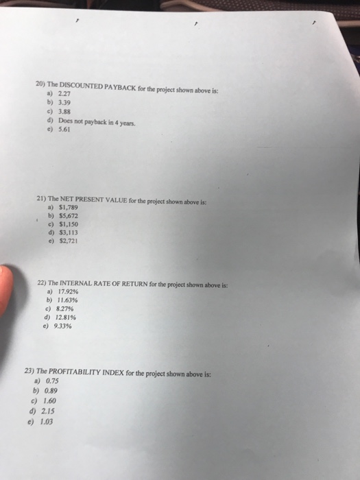 Solved 17) You are considering two independent projocts both | Chegg.com