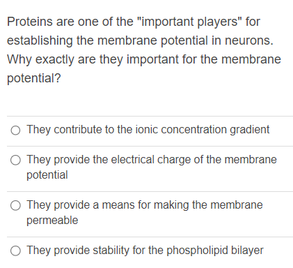 Solved Proteins are one of the "important players" for | Chegg.com