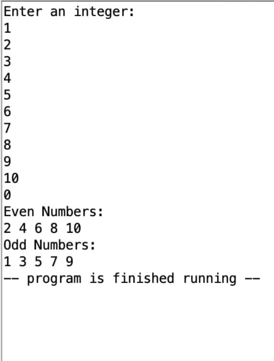 Solved CODE #program to determine if an integer input is | Chegg.com