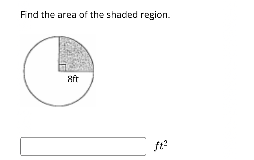 Solved Find the area of the shaded region. | Chegg.com