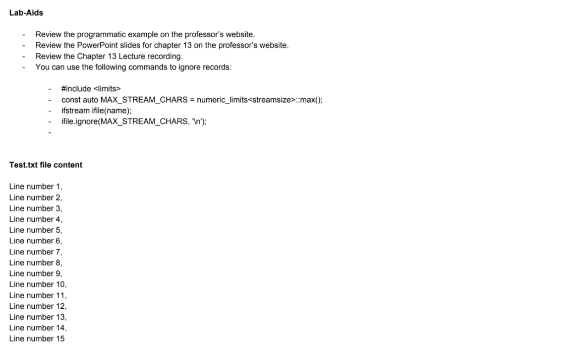 Solved 1.- Display the last 10 records of a given file. | Chegg.com
