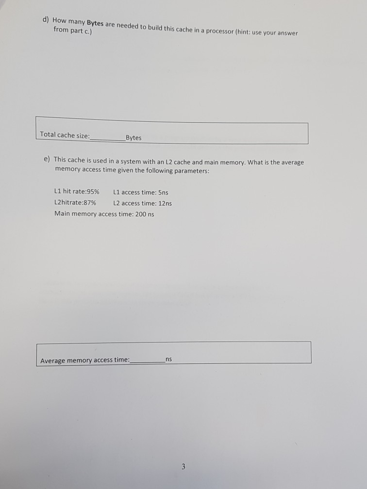 Solved Problem 2. Consider a two-way set associative L1 | Chegg.com