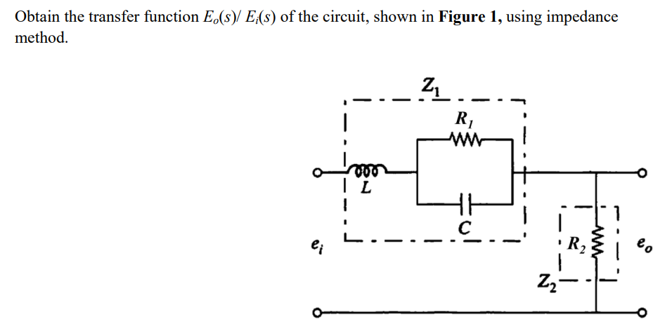 Solved Obtain the transfer function Eo(s)/Ei(s) of the | Chegg.com