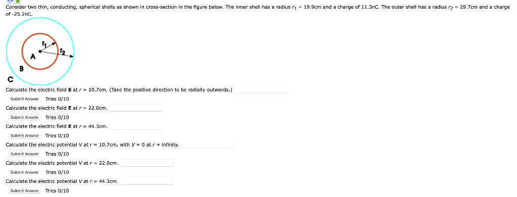 Solved Consider two thin, conducting, spherical shells as | Chegg.com