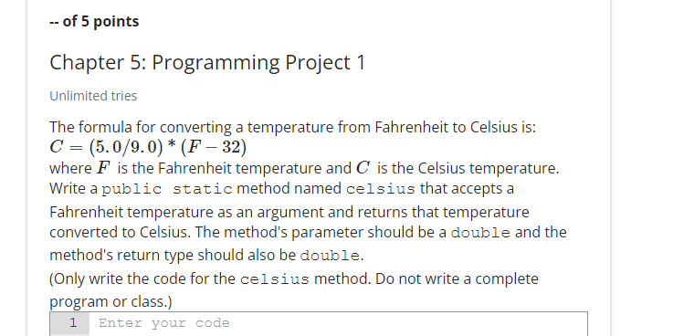Solved Chapter 5 Programming Project 1 Unlimited Tries The 