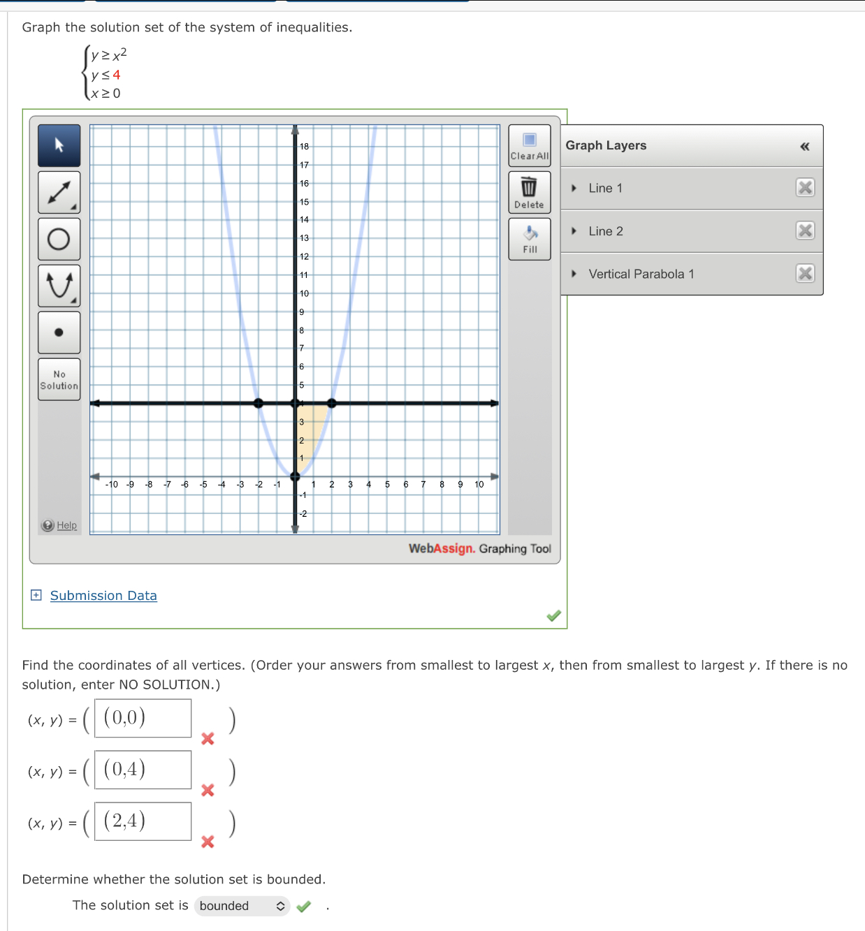 Solved Graph the solution set of the system of inequalities. | Chegg.com