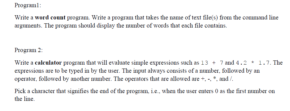 Solved Program1 Write A Word Count Program Write A Program