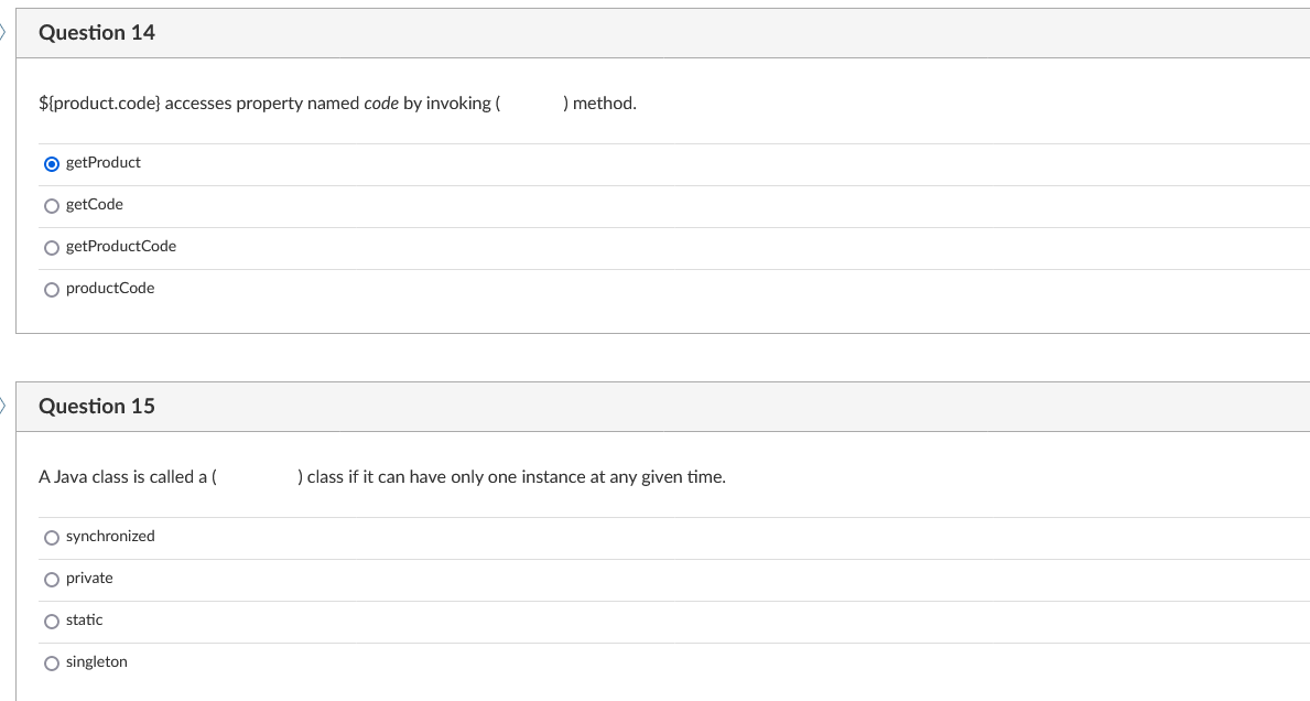 Solved \$\{product.code\} accesses property named code by | Chegg.com