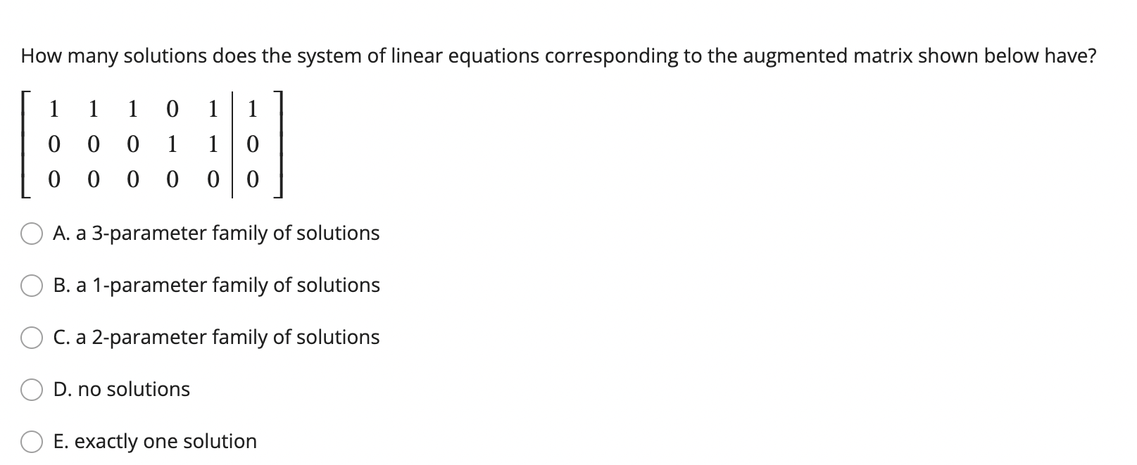 Solved How many solutions does the system of linear | Chegg.com