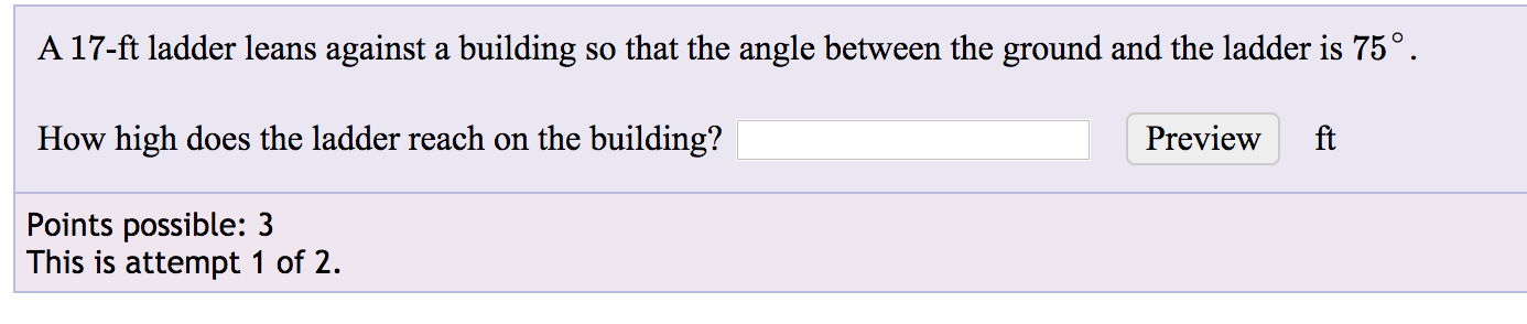 Solved A 17-ft ladder leans against a building so that the | Chegg.com