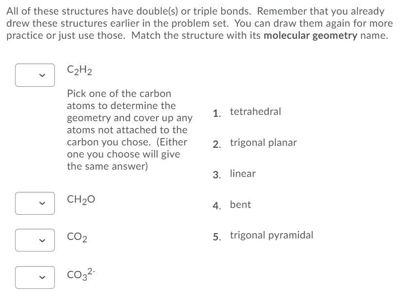 Solved All of these structures have double(s) or triple | Chegg.com