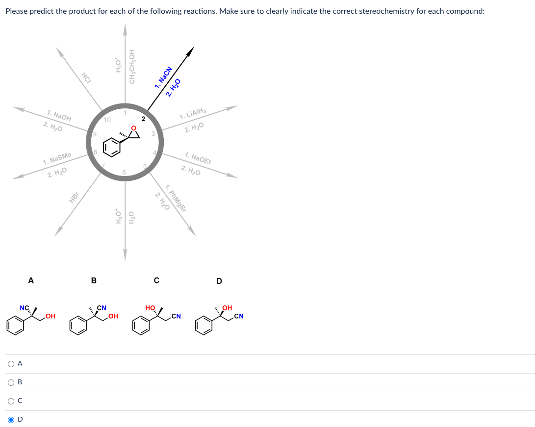 Solved Please predict the product for each of the following | Chegg.com
