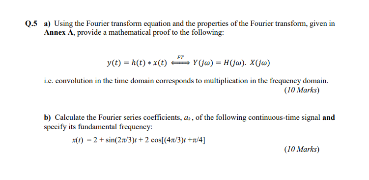 Solved 1. Continuous-time Fourier series: | Chegg.com