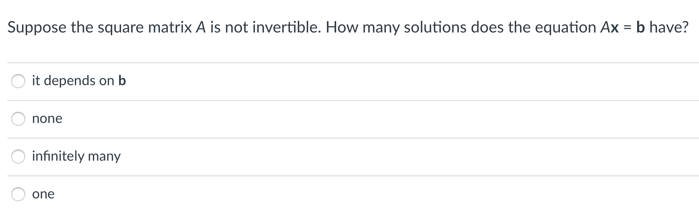 Solved Suppose the square matrix A is not invertible. How | Chegg.com