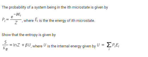 Solved The probability of a system being in the ith | Chegg.com