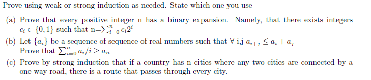 Solved Prove using weak or strong induction as needed. State | Chegg.com