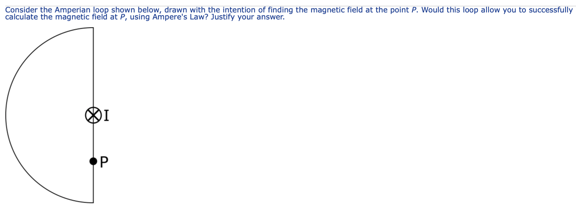 Solved Consider the Amperian loop shown below, drawn with | Chegg.com
