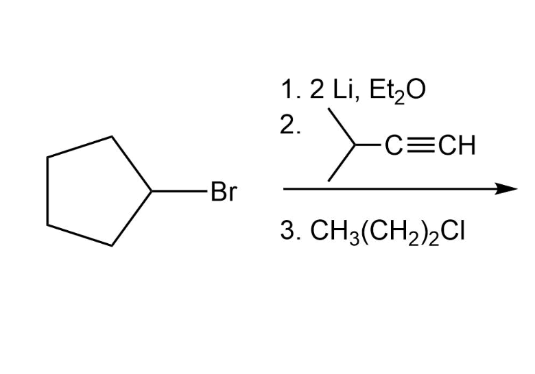 Solved 1. 2Li2Et2O 2. 3. CH3(CH2)2Cl | Chegg.com