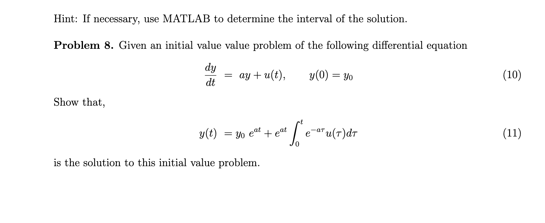 Solved Hint: If necessary, use MATLAB to determine the | Chegg.com