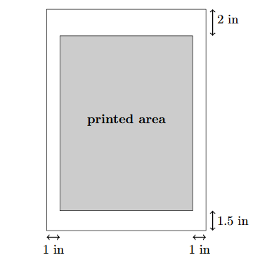Solved A printer needs to make a rectangular poster that | Chegg.com