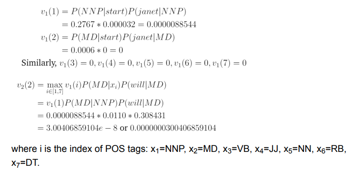 Solved Part-of-Speech Tagging - Viterbi In the example in | Chegg.com