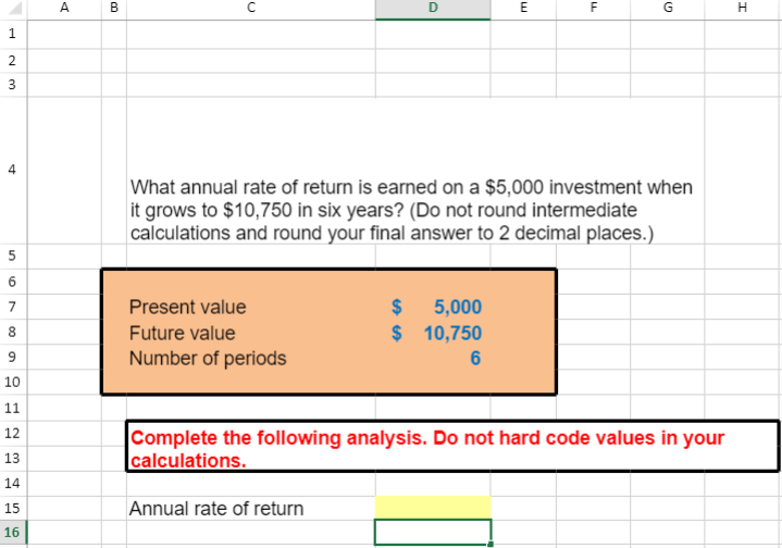 Solved Calculate The Annual Rate Of Return ANSWER MUST BE Chegg
