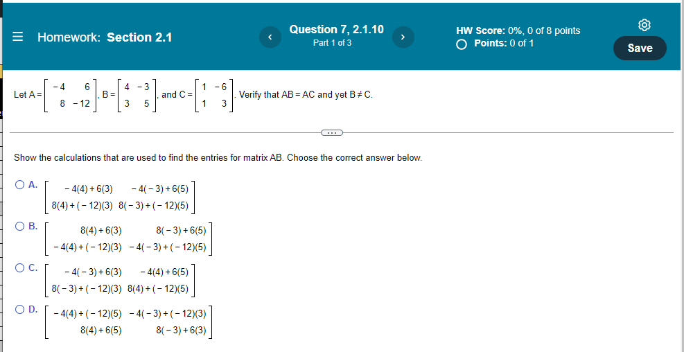 Solved Homework Section 2 1 4 6 3 L A [ ] 0 [1 2]