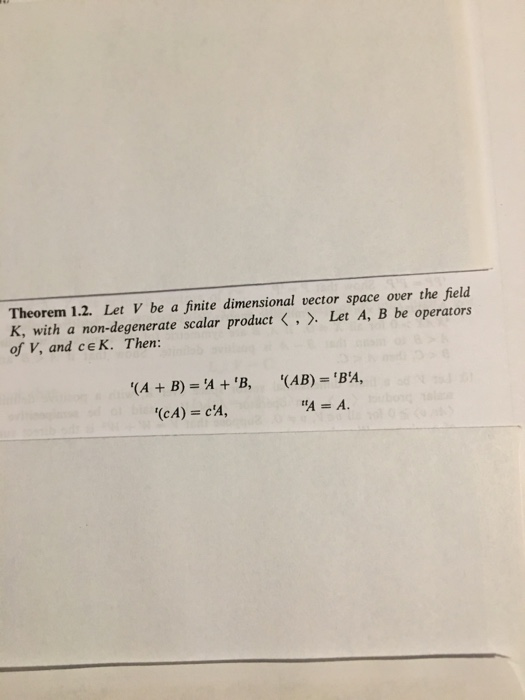Solved eorem 1.2. Let V be a finite dimensional vector space | Chegg.com