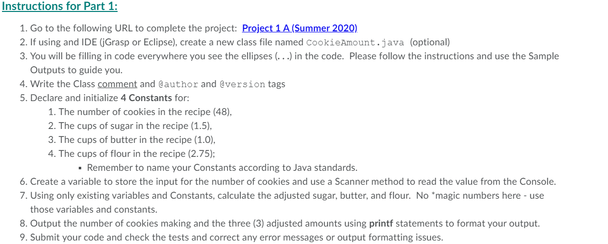 Solved Instructions for Part 1: 1. Go to the following URL | Chegg.com