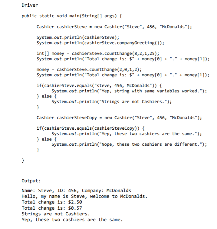 write an abstract class called "Employee". * An | Chegg.com