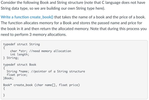 Solved Consider that you are calling the create_book | Chegg.com