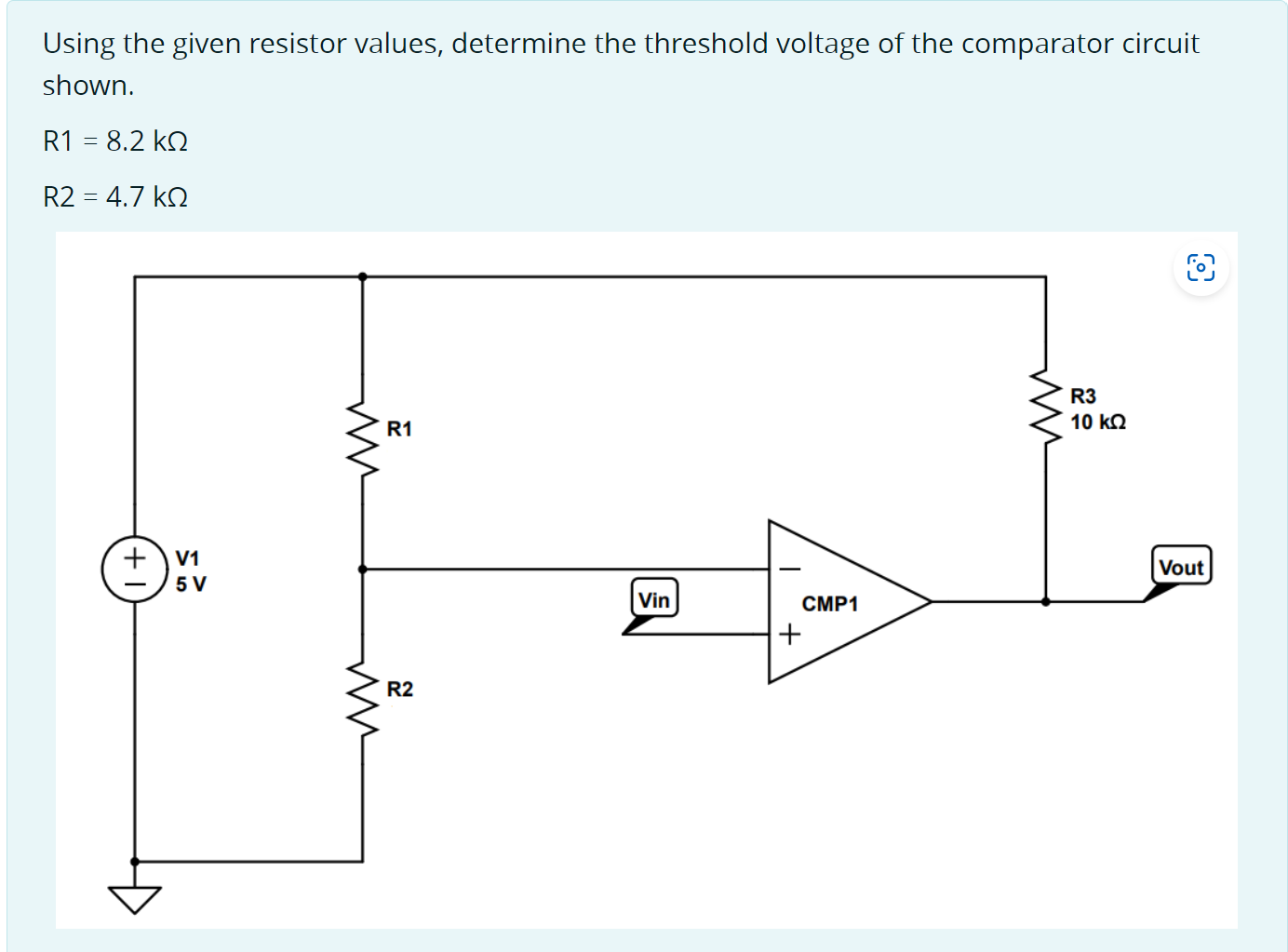 Solved Using the given resistor values, determine the | Chegg.com