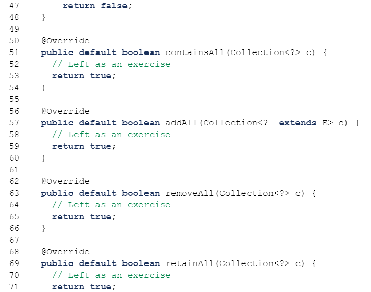 Solved import java.util.collection; 1 2 3 public interface | Chegg.com