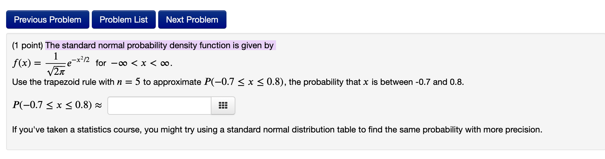 Solved Previous Problem Problem List Next Problem = (1 | Chegg.com