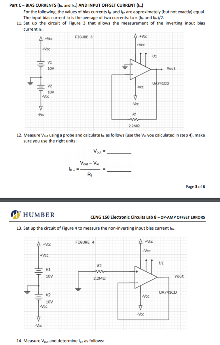 Solved Part C-BIAS CURRENTS (18 and 18+) AND INPUT OFFSET | Chegg.com