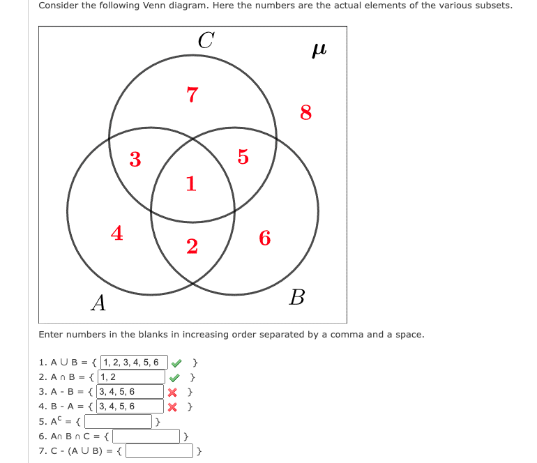 Solved Please help with numbers 3-7. And explain how you got | Chegg.com