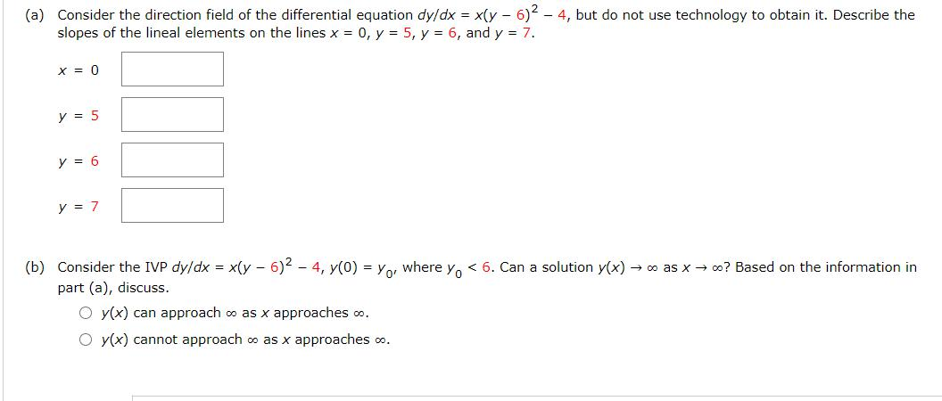Solved (a) Consider the direction field of the differential | Chegg.com
