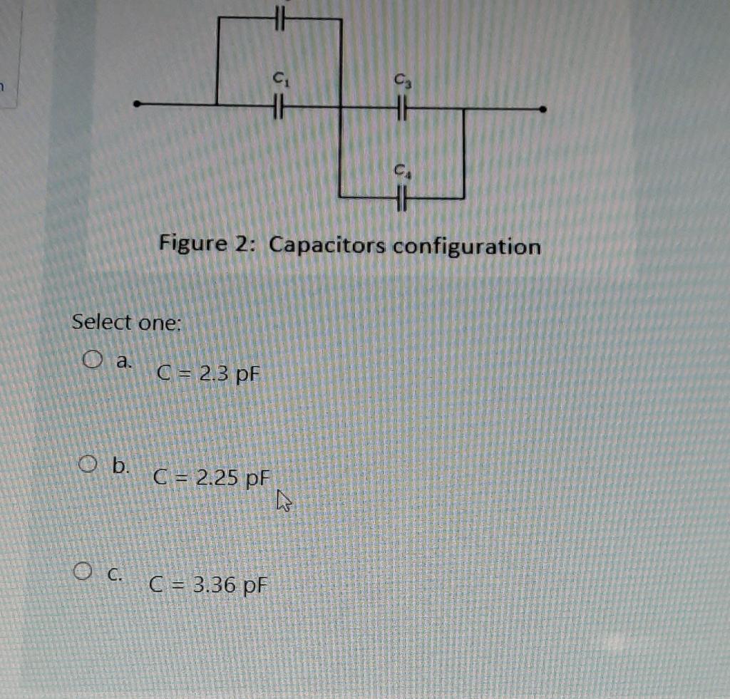 Figure 2: Capacitors configuration Select one: a. | Chegg.com